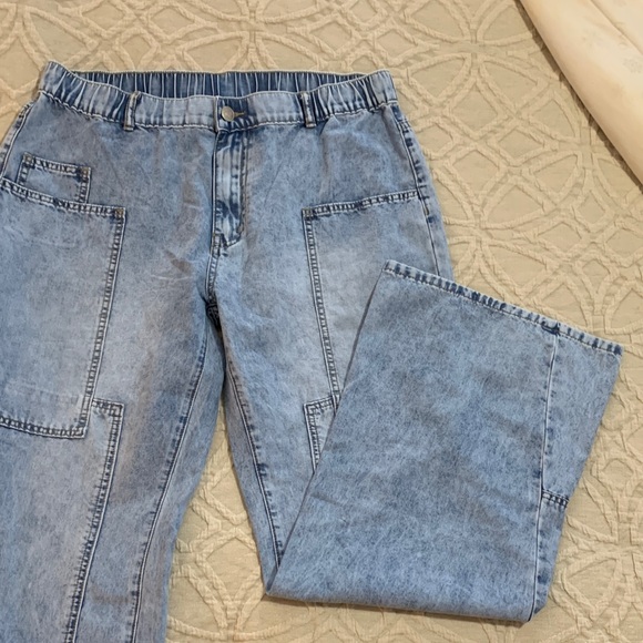 Source Unknown | Jeans | 8s Style Loose Wide Leg Patch | Poshmark